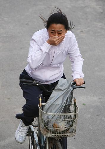 京城出现大风扬沙天气